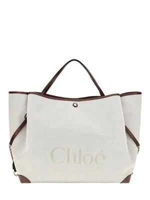 Chloé Large Carry Tote Bag - Cream