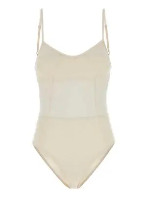 Prada Light Tulle One Piece Swimsuit - Pink