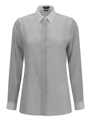 TOM FORD Diamond Print Silk Crêpe De Chine Shirt - Multicolor