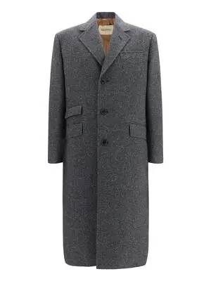 Valentino Garavani Long Single-breasted Coat - Gray