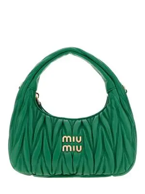 Miu Miu Grass Nappa Leather Wander Handbag - Green