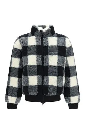 Givenchy Givenchy Checked Wool-Blend Teddy Jacket Gray