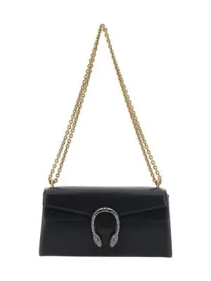 Gucci Dionysus Shoulder Bag In Leather - Black