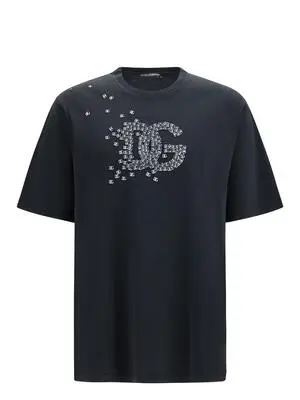Dolce & Gabbana Cotton T-shirt With Logo - Black