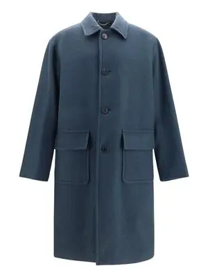Dries Van Noten Long Single-breasted Coat - Green