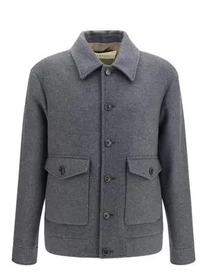 Valentino Garavani Wool And Cashmere Jacket - Gray
