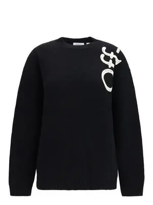 Off-White Vertical Bookish Crewneck Sweater - Black