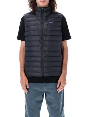 Patagonia Down Sweater Quilted Puffer Vest With Recycled Nylon - Nero