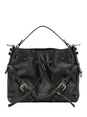 Givenchy Voyou Bucket Mini Bag In Glossy Calfskin - Black