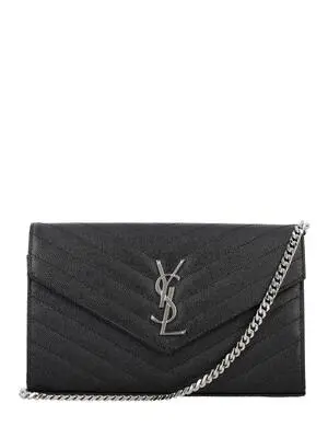 Saint Laurent Black Calfskin Leather Mini Bag - Nero