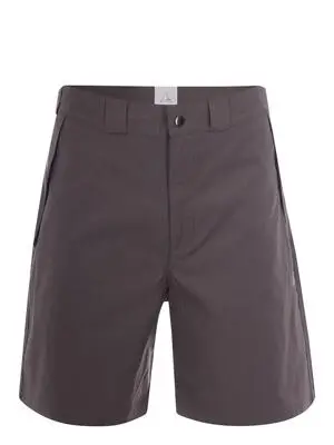 ROA Relaxed-fit Technical Shorts With Button Closure - Grey