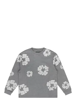 DENIM TEARS Cotton Wreath Long Sleeve T-shirt - Grey