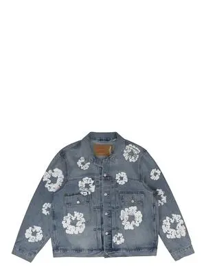 DENIM TEARS Cotton Wreath Denim Jacket - Blue