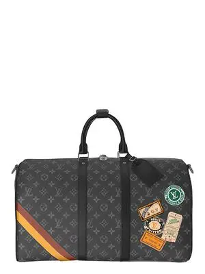 LOUIS VUITTON Keepall Bandoulière 45 Mon Monogram Eclipse Canvas Travel Bag - Black