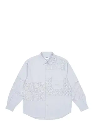 PALACE Crochet Patchwork Shirt 'blue'