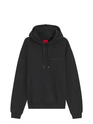 HUGO HUGO Cotton Hoodie With Spaced Logo And Back Graphic