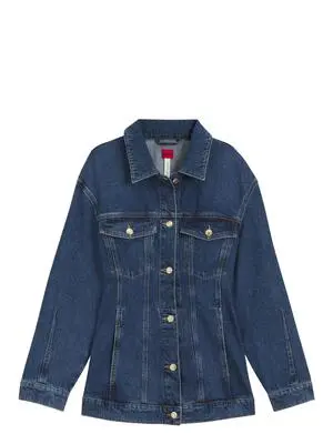 Hugo Slim-fit Hourglass Denim Jacket In Japanese Cotton - Blue
