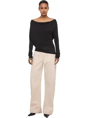 Helmut Lang Cowl Long-sleeve Top - Black