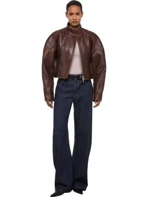 Helmut Lang Leather Jacket - Saddle