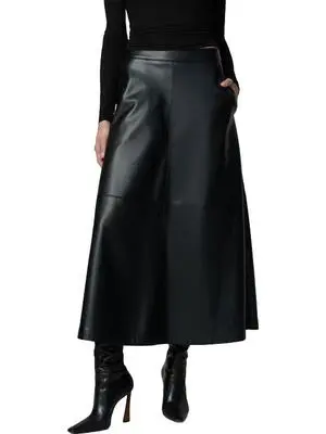 Joe's Jeans The Tavi Faux Leather Maxi Skirt - Black