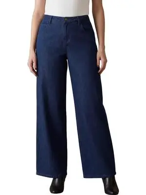 JESSICA LONDON Jessica London Classic Denim Wide Leg Jean Indigo