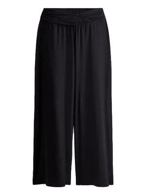 H&m Draped Pull-on Wide-leg Pants - Black