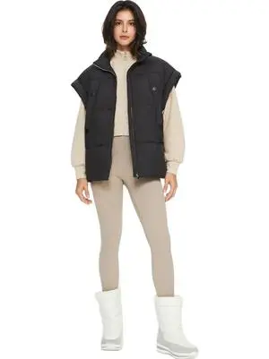 OROLAY Oversized Sleeveless Puffer Vest - Black