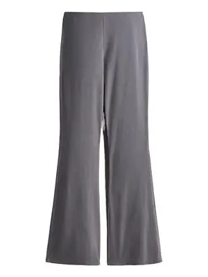 H&m H&M Flared Modal-Blend Jersey Pants Dark Gray
