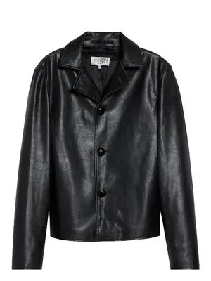 MAISON MARGIELA Faux Leather Jacket - Black