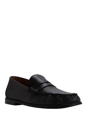Aldo Mikah Leather Penny Loafers - Black/black