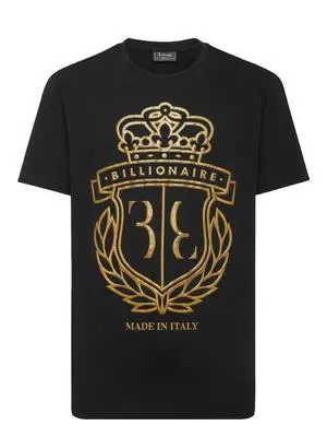 BILLIONAIRE T-shirt Round Neck Ss Crest - Black