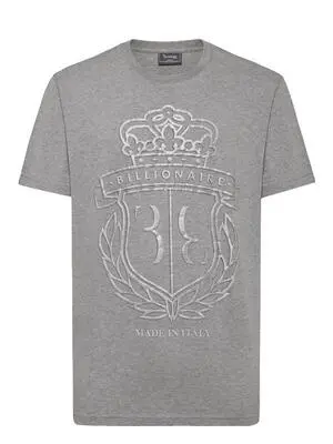 BILLIONAIRE T-shirt Round Neck Ss Crest - Grey
