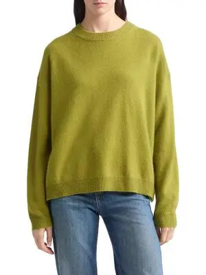 Staud Serrano Cashmere Relaxed Fit Crewneck Sweater - Pear
