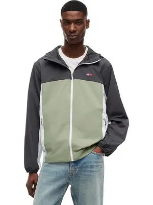 Tommy Hilfiger Packable Chicago Windbreaker - Spring Olive Multi