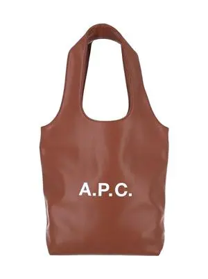 A.p.c. Ninon" Tote Bag With Logo Print - Brown