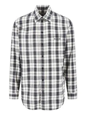 Balenciaga Cotton Flannel Shirt - Gray