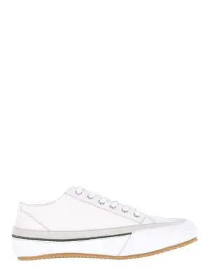 MAISON MARGIELA Traveler' Cotton And Leather Sneakers - White