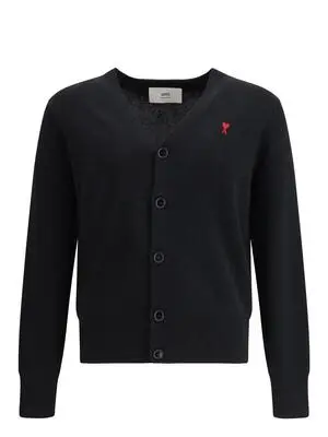 AMI Paris De Coeur Cardigan - Black