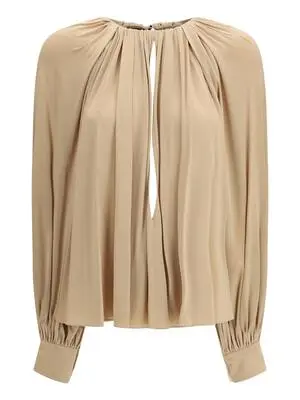 FERRAGAMO Open-back Blouse - Beige