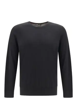 Loro Piana Loro Piana Virgin Wool Crew Neck Sweater Black