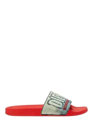 DIESEL® Sa-mayemi Denim Slipper - Red