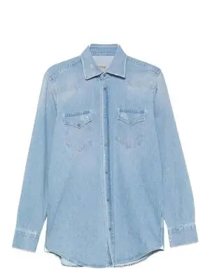 SARTORIO NAPOLI Denim Shirt With Snap Buttons - Blue