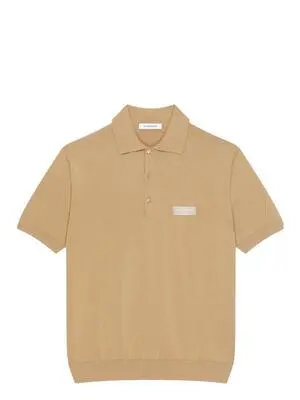 Givenchy Couture Seam Polo In Cotton With Gros Grain Detail - Light Brown