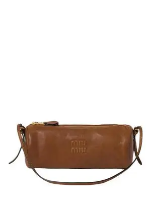 Miu Miu Napa Leather Shoulder Bag - Oak