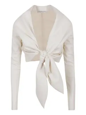 Philosophy Di Lorenzo Serafini Off-shoulder Cropped Top - White
