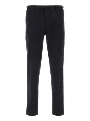 PT TORINO Mid-rise Slim Cut Trousers - Black