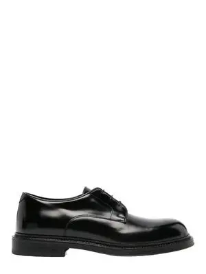 Emporio Armani Panelled Derby Low-top Shoes - Black