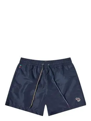 Paul Smith Zebra-patch Swim Shorts - Blue