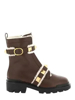 Valentino Garavani Rockstud Embellished Ankle Boots - Green