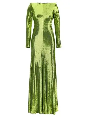 Philosophy Di Lorenzo Serafini Long Sequined Dress - Green